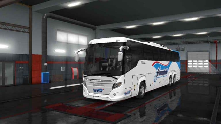 SCANIA TOURING BUS - SKIN C.T.M FOR ETS2 1.33.X MOD - ETS2 Mod Download