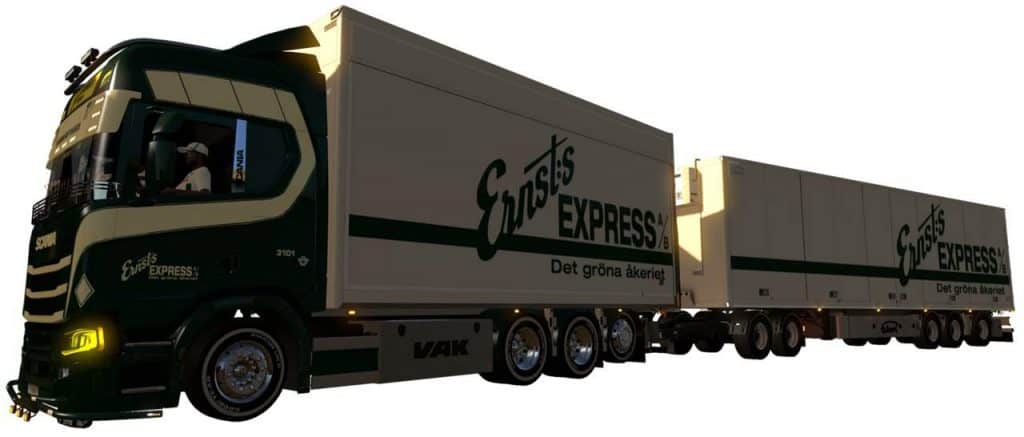 ERNST'S EXPRESS AB SKINCOMBOPACKAGE V4.0 TRAILER - ETS2 Mod Download