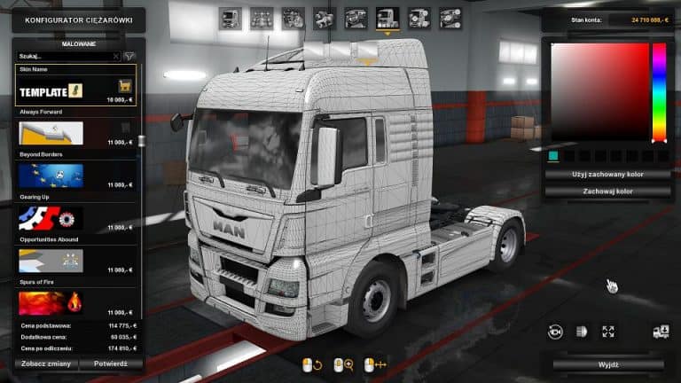 MAN TGX EURO 6 TEMPLATE V1.0 MOD - ETS2 Mod Download