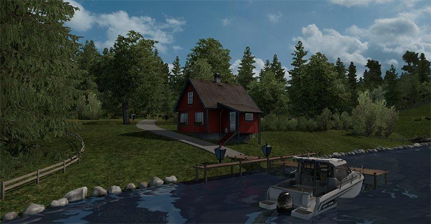 SIMPLE LAKESIDE HOUSE – KRISTIANSAND NO V1.0 MOD - ETS2 Mod Download