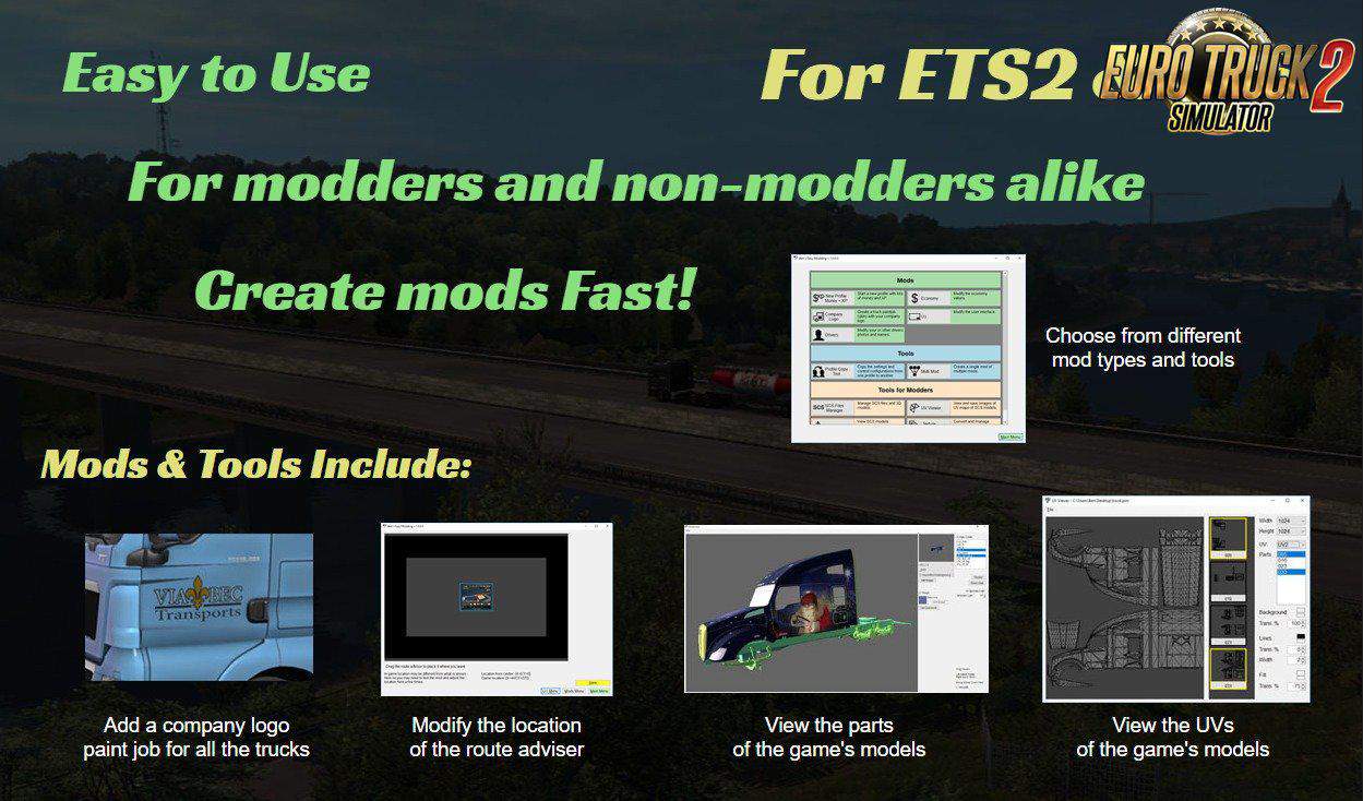 BEN’S EASY MODDING FOR ATS AND ETS2 V1.0.1.5 MOD - ETS2 Mod Download