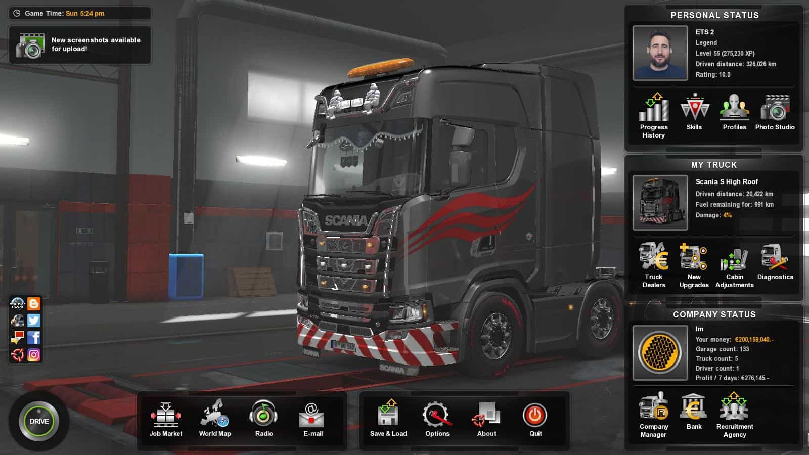ETS 2 – 1.34 FINISHED SAVE GAME PROFILE MOD - ETS2 Mod Download