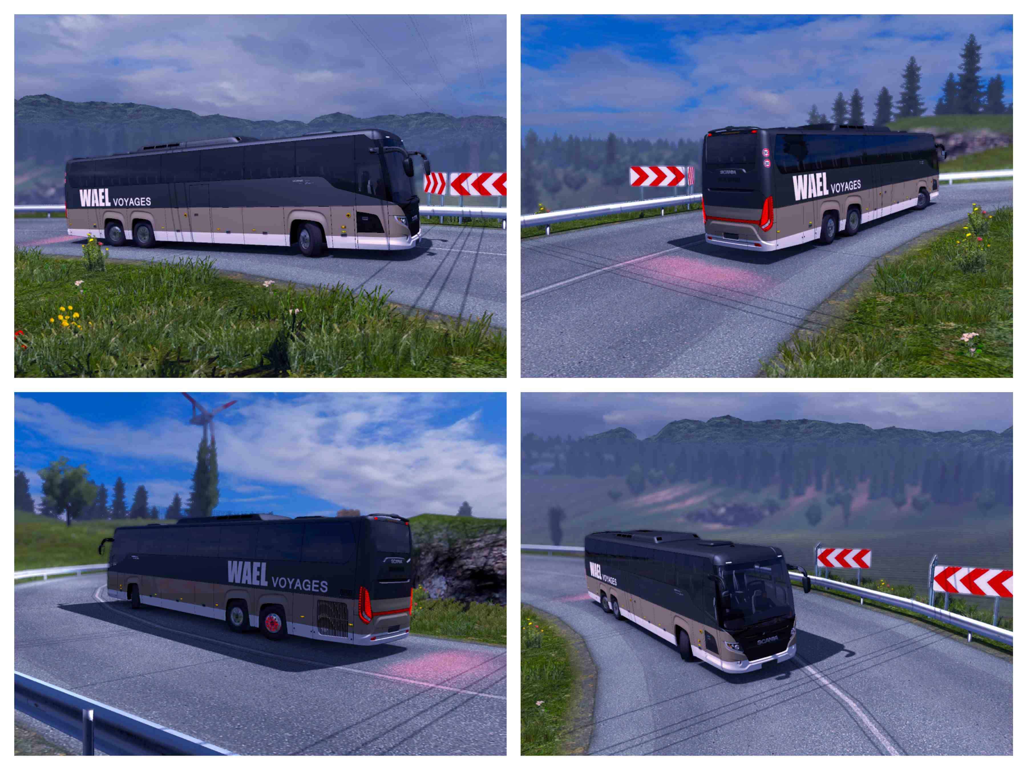 SCANIA BUS TOURING WAEL VOYAGES ETS2 1 34 X SKIN ETS2 Mod Download