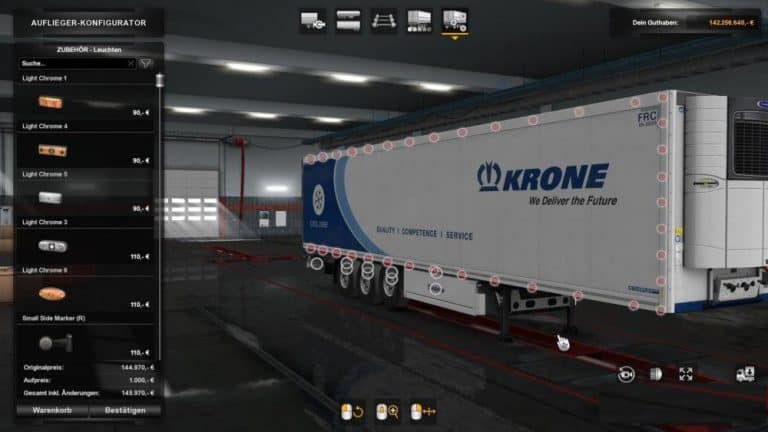 SLOTS FOR KRONE TRAILERS 1.34.X TUNING MOD - ETS2 Mod Download