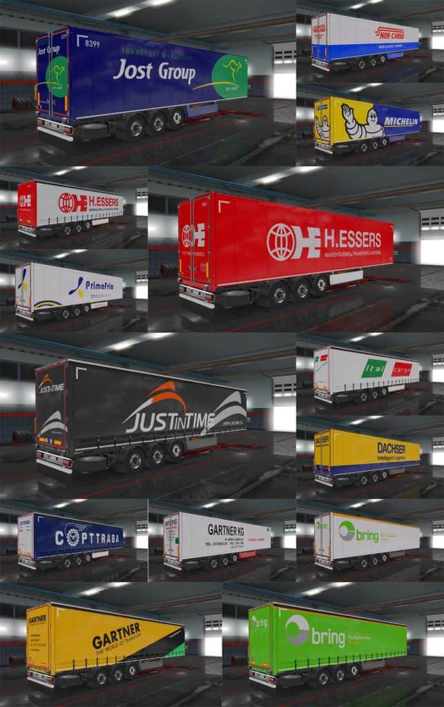 ESSENTIAL TRAILERS PACK 1.34.X ETS2 - ETS2 Mod Download