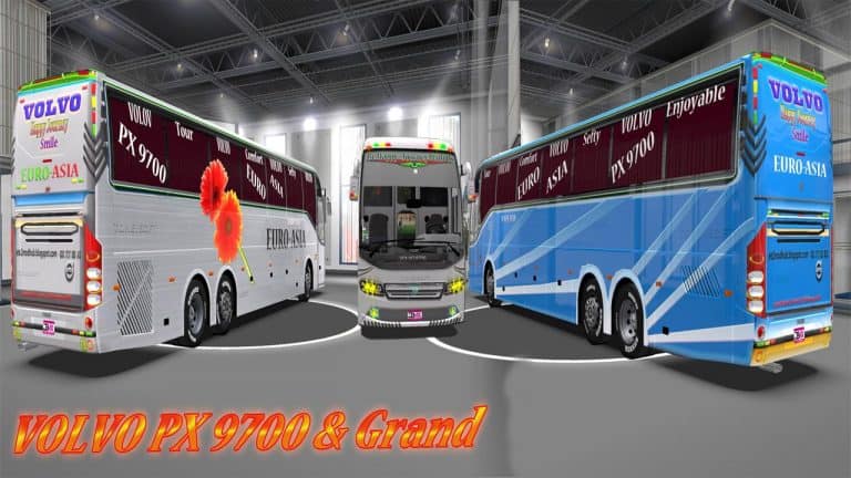 VOLVO SEATER PX 9400 OR SLEEPER PX 9700 GRAND BUS SKIN V1.0 BUS MOD ...