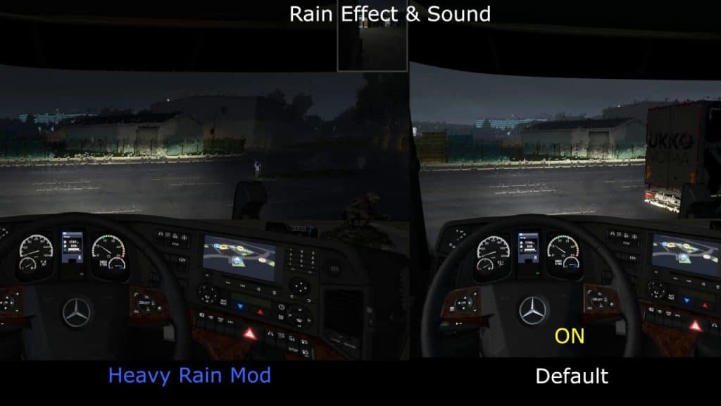 HEAVY RAIN MOD V1.0 ETS2 - ETS2 Mod Download