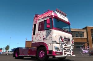 DAF XF EURO 6 PINK 1.35.X TRUCK SKIN - ETS2 Mod Download
