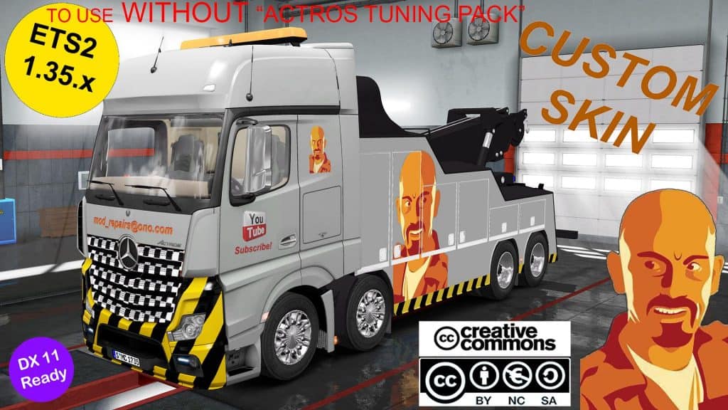 MERCEDES BENZ ACTROS MPIV CRANETRUCK CUSTOM SKIN 1.35.X TRUCK SKIN ...