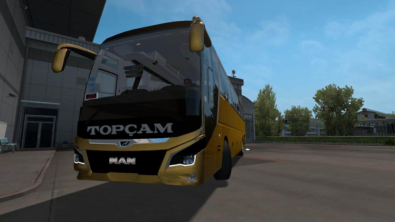 NEW BUS – MAN COACH – ETS2 1.35.X V1.1 BUS - ETS2 Mod Download