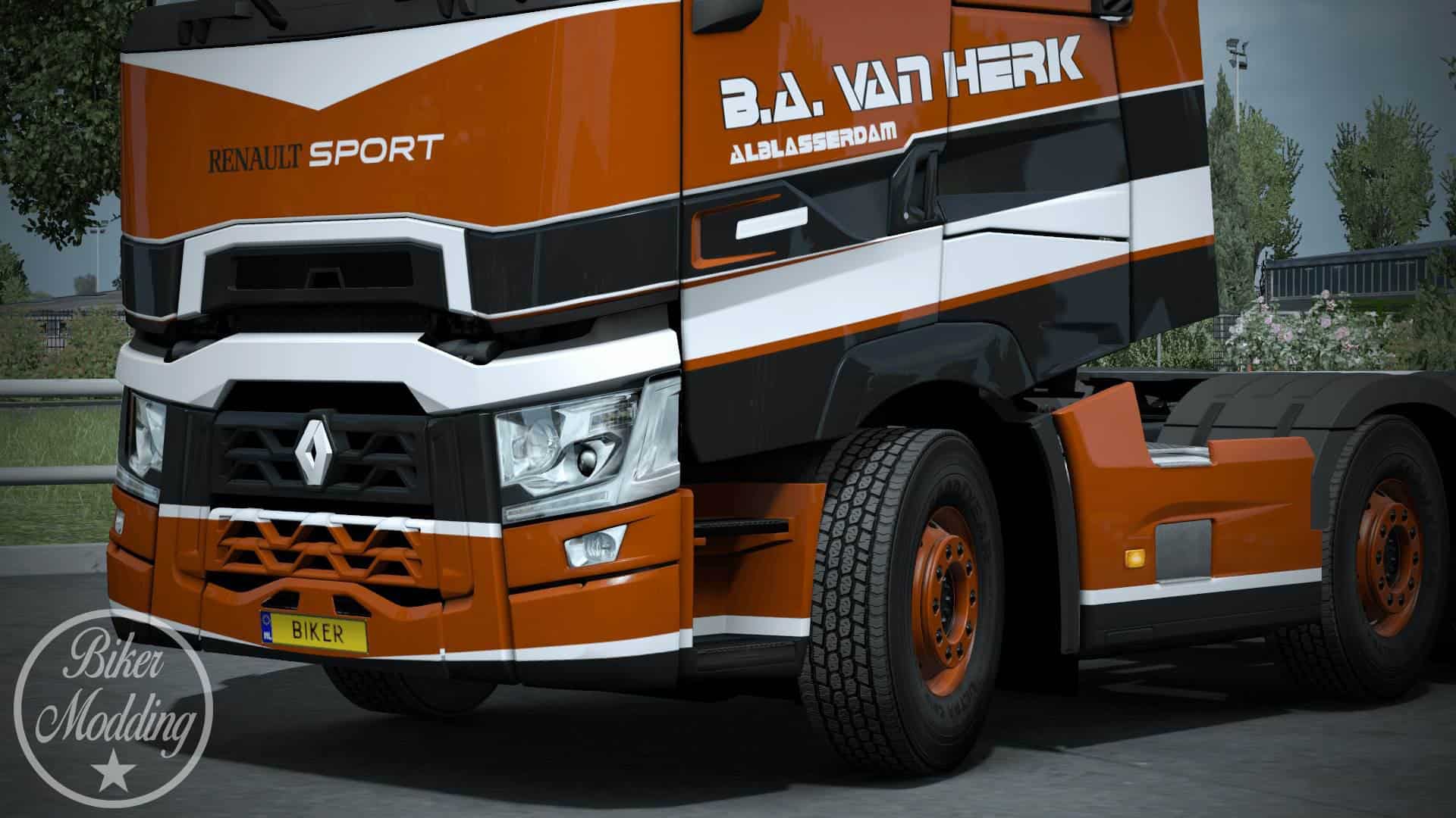 B.A. VAN HERK SKIN FOR RENAULT T RANGE V1.0 TRUCK SKIN - ETS2 Mod Download