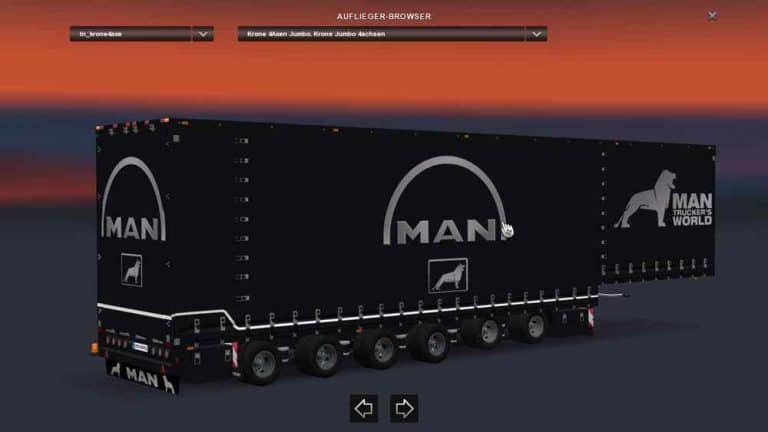 LONG TRAILER KRONE MAN V2.0 MOD - ETS2 Mod Download