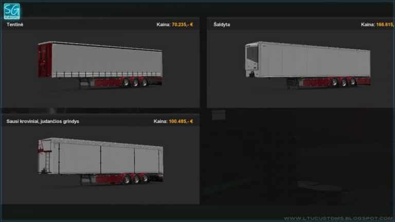 SCS TRAILER TUNING PACK V1.6 TUNING MOD - ETS2 Mod Download