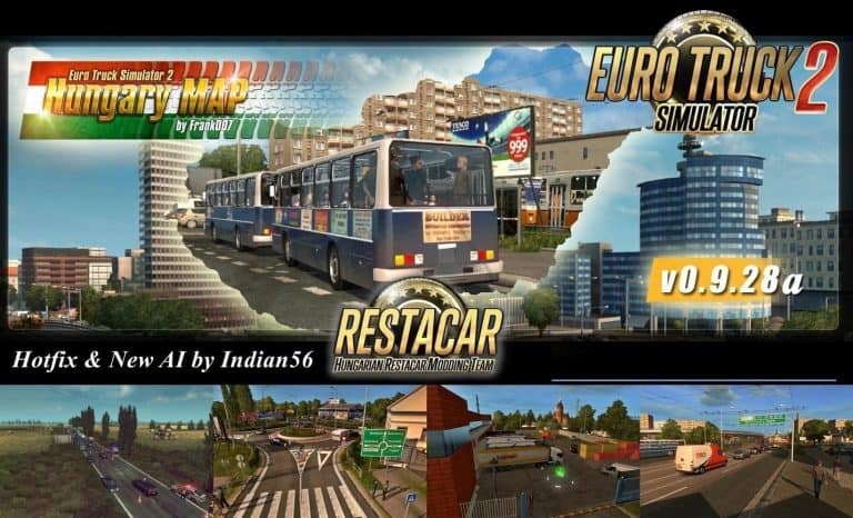 HUNGARY MAP V0.9.28B BY INDIAN56 1.36.2.2 MAP MOD - ETS2 Mod Download