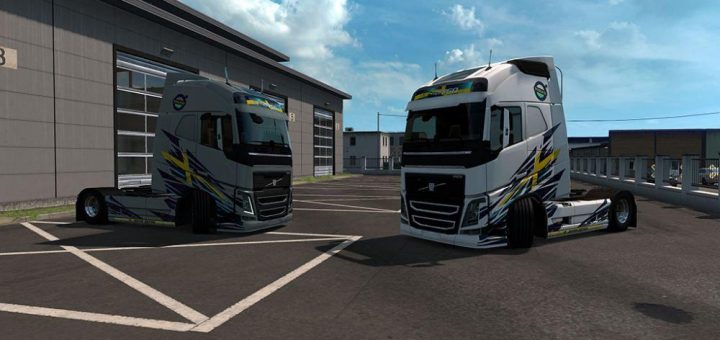 VOLVO FH VOLVO SWEDEN LOGO TRUCK SKIN - ETS2 Mod Download