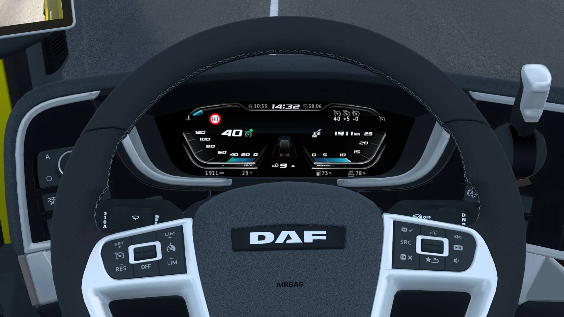 HIGH QUALITY DASHBOARD – DAF XG & XG+ [VERSION WITH SPEED LIMITER] V2.1 ...