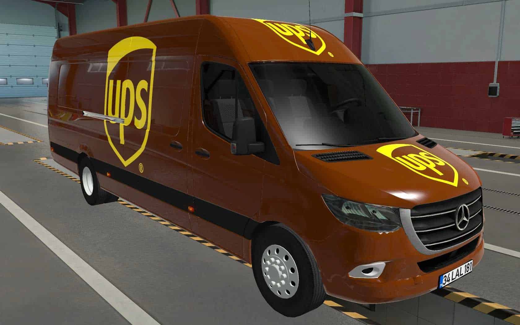 KIN MERCEDES-BENZ SPRINTER 2021 UPS - ETS2 Mod Download
