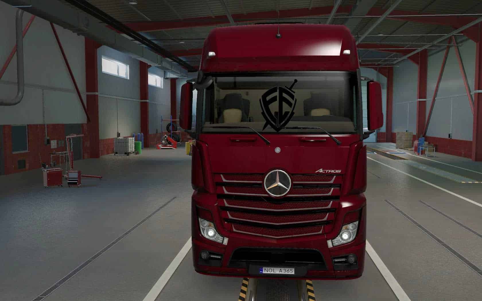 STICKER GLASS FOR ALL TRUCKS ESCUDO FÉ - ETS2 Mod Download