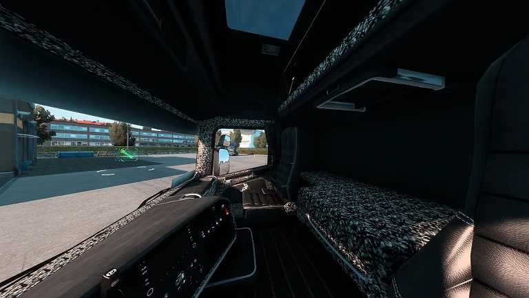 Scania RJL Topline Interior GREY Plusch Danish - ETS2 Mod Download