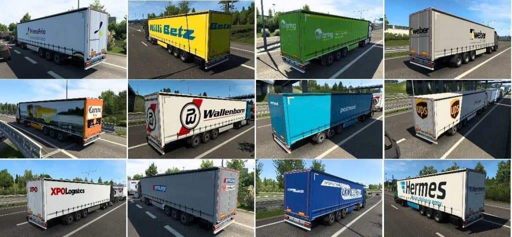 Nissantruck Ai Trailers Pack v5.0 - ETS2 Mod Download