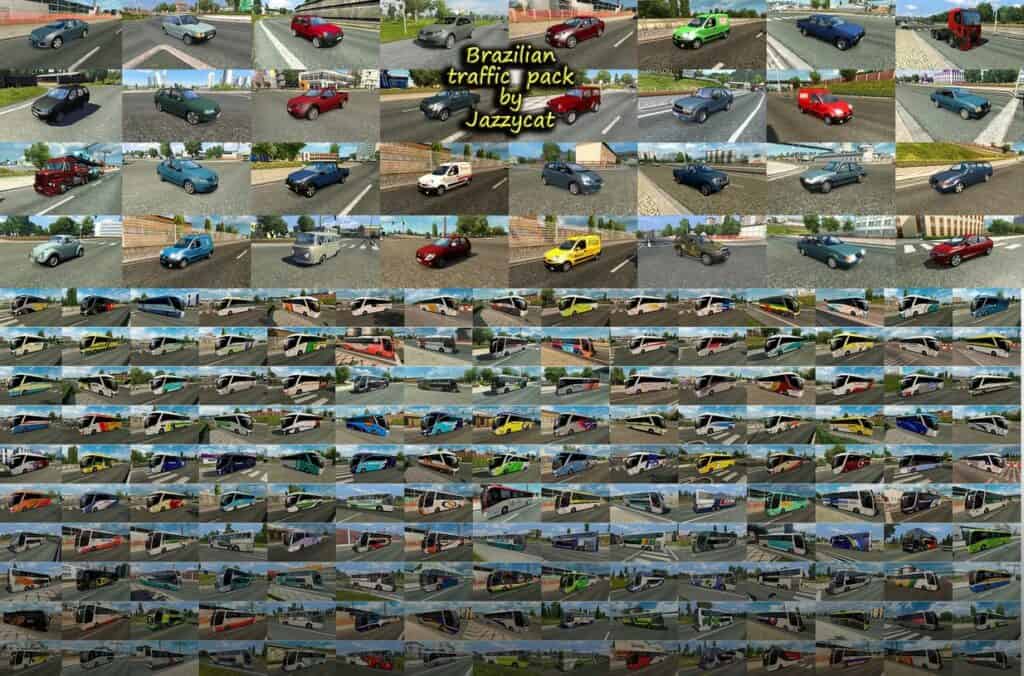 Brazilian Traffic Pack by Jazzycat v5.2.2 - ETS2 Mod Download