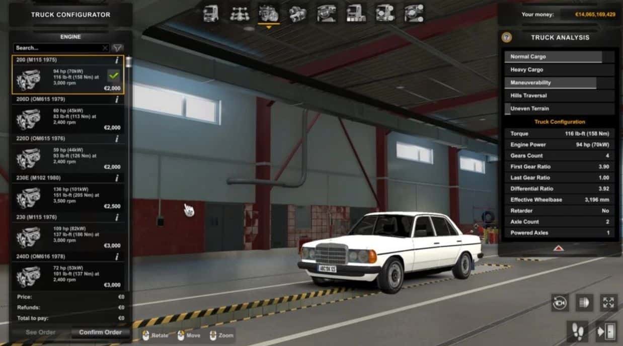 Mercedes Benz W123 addon – full model range 1.48 - ETS2 Mod Download