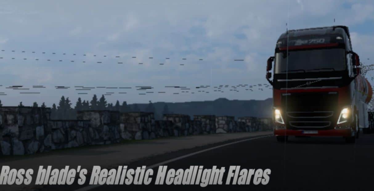 Ross Blade’s Realistic Headlight Flare v2.0 - ETS2 Mod Download