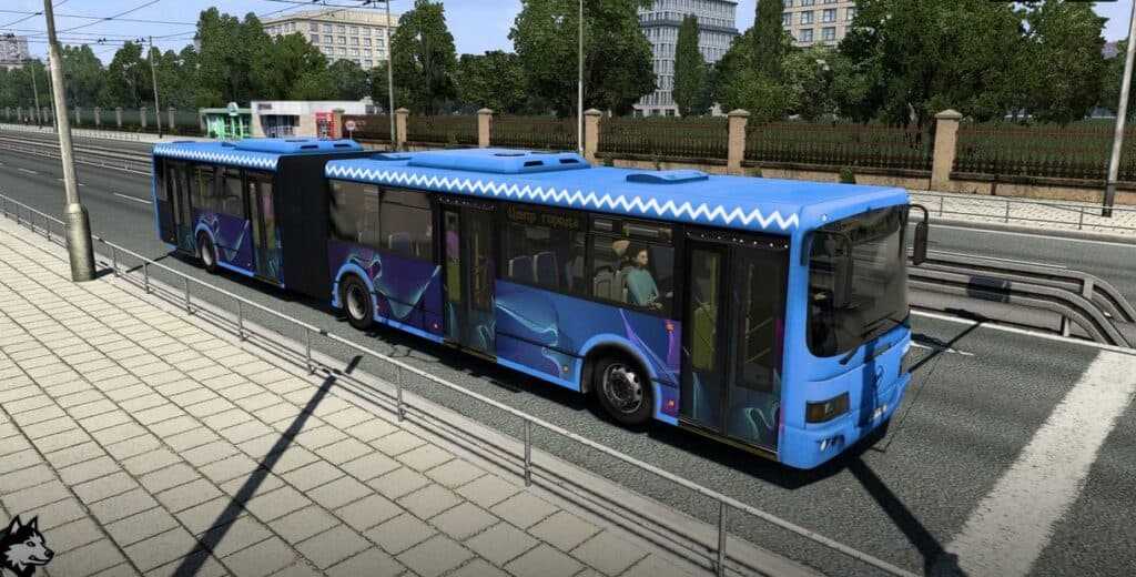 Articulated bus Liaz in traffic for Russia v1.0 - ETS2 Mod Download