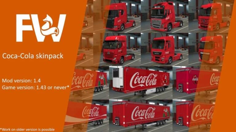 Coca-Cola Skinpack by Mr.Fox v1.4 - ETS2 Mod Download