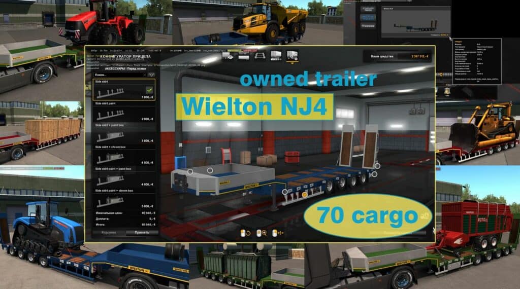 Ownable overweight trailer Wielton NJ4 v1.7.16 - ETS2 Mod Download