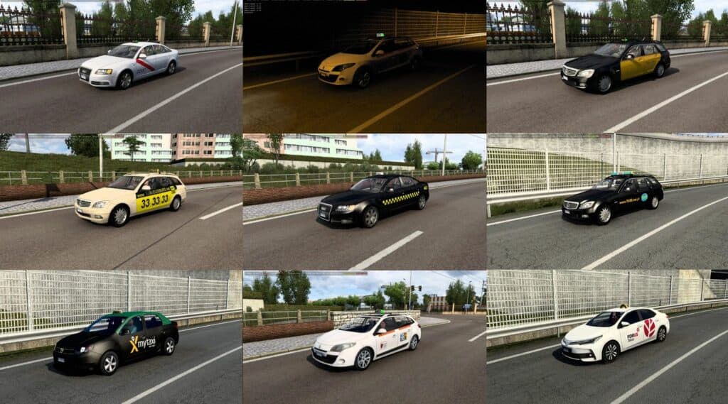 Taxi Traffic Pack v3.5.2 - ETS2 Mod Download
