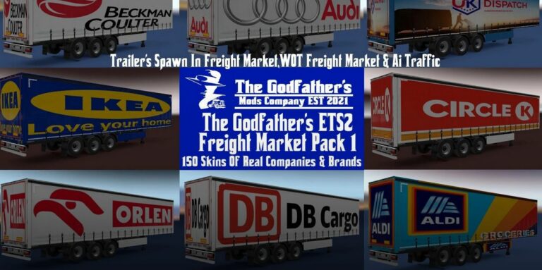 The Godfather's ETS2 Freight Market Pack 1 v1.4 - ETS2 Mod Download