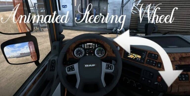 Animated Steering Wheel v1.0.8 1.49 - ETS2 Mod Download