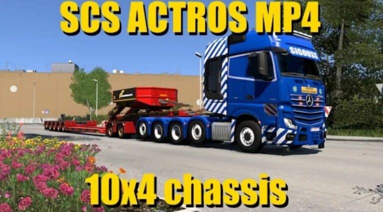 SCS Actros MP4 10x4 Chassis v1.0 1.49 - ETS2 Mod Download