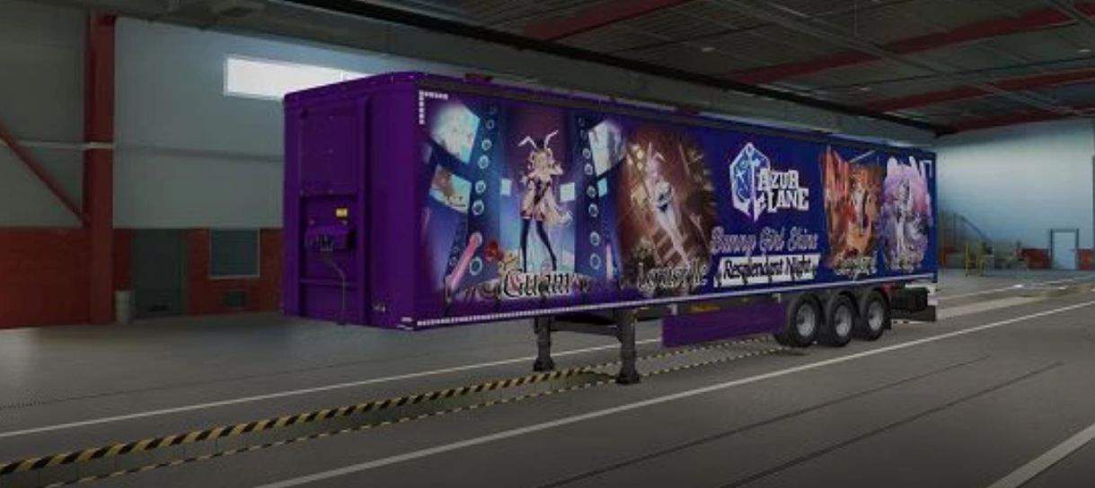 SCS Box Trailer Azur Lane (Resplendent Night) Skin 1.49 - ETS2 Mod Download