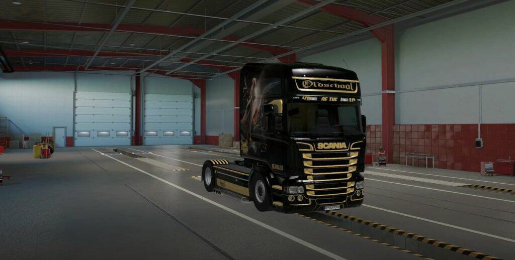 Scania RJL Black Gold Skin v1.0 - ETS2 Mod Download