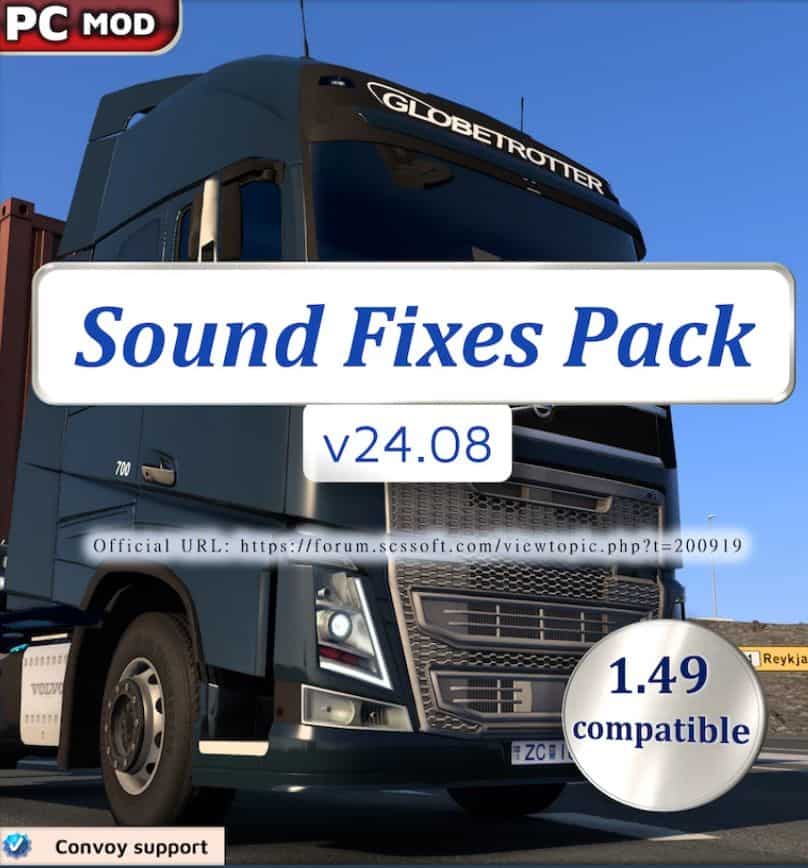 Sound Fixes Pack v24.08 - ETS2 Mod Download