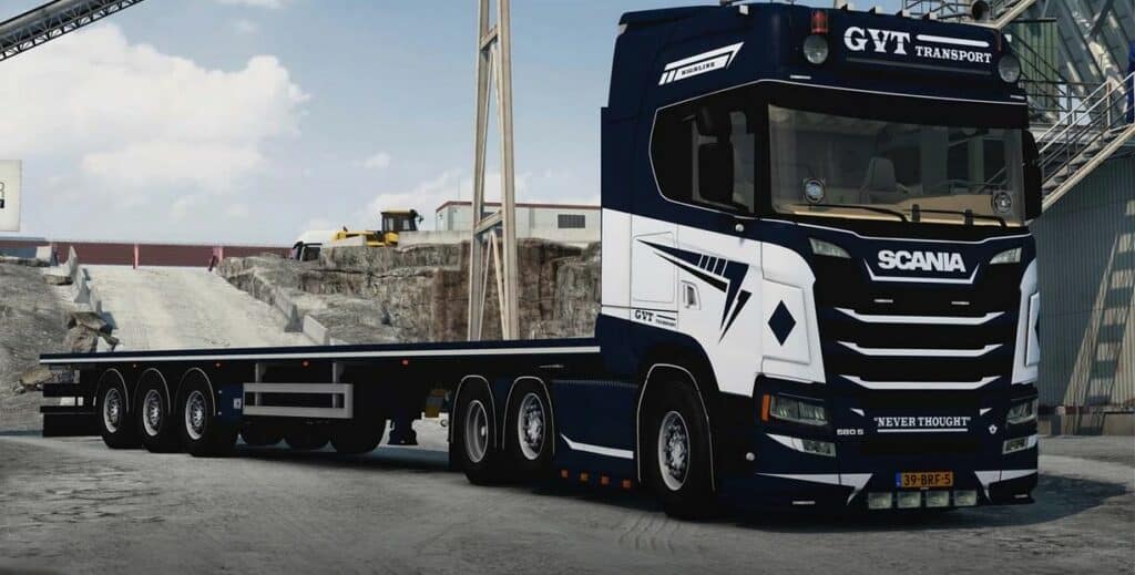 Scania 580S + Trailer GVT Transport v3.0 1.49 - ETS2 Mod Download