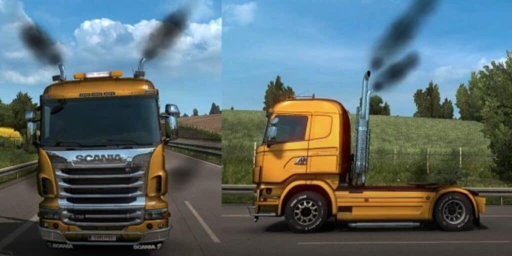 Smoke in my Trucks v1.6.1 - ETS2 Mod Download