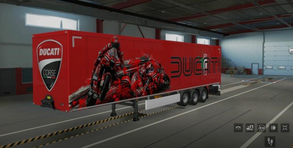 Trailer Skin Ducati Moto GP v1.0 - ETS2 Mod Download