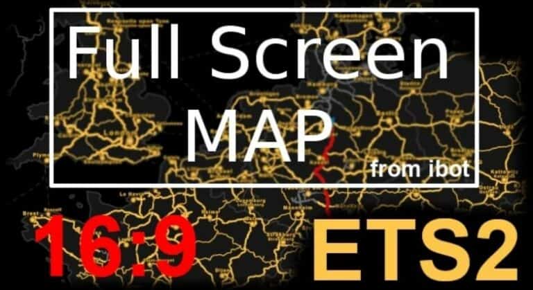 Full Screen Map for ETS2 v2.3 1.50 - ETS2 Mod Download