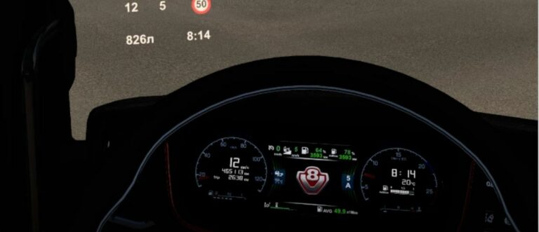 Info On Screen v1.50 - ETS2 Mod Download