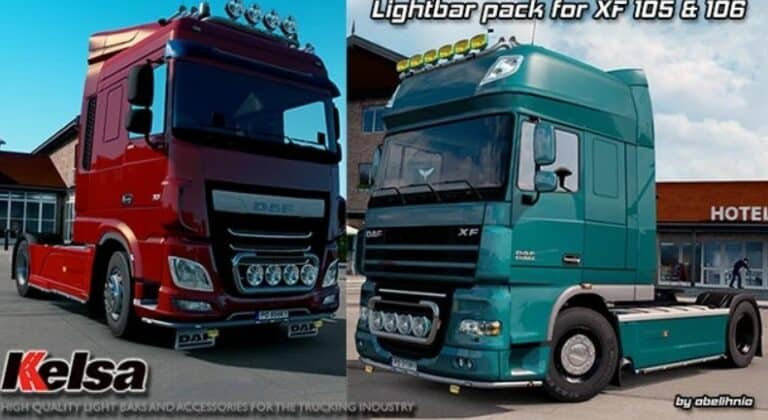 Kelsa Lightbars for DAF XF 105/106 1.50 - ETS2 Mod Download