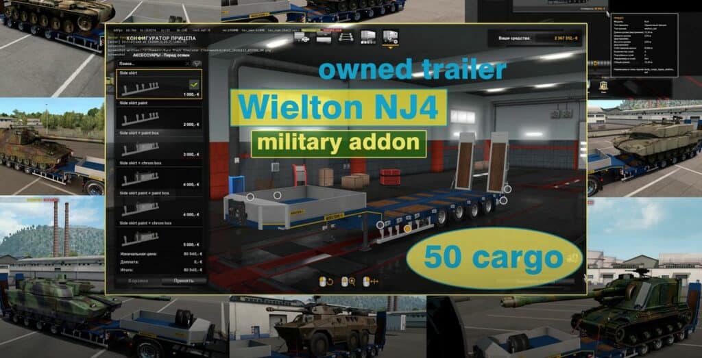 FS22 Military Addon for Ownable Trailer Wielton NJ4 v1.5.16 - ETS2 Mod ...