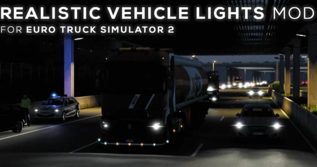 Realistic Vehicle Lights Mod v7.4 1.50 - ETS2 Mod Download