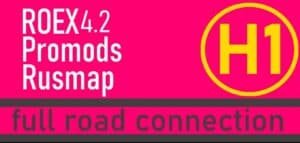 Hybrid 1&2: Roextended, Rusmap & Promods+ME Road Connection v2.0 1.50 - ETS2 Mod Download