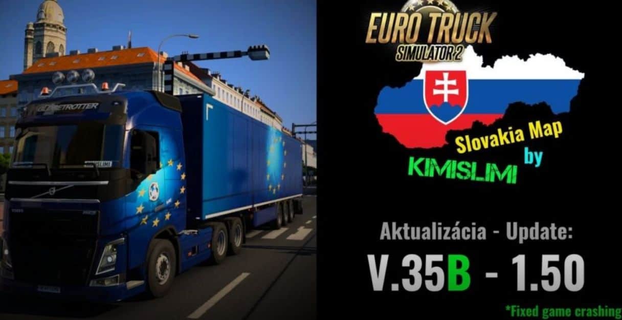 SVK MAP by KimiSlimi V.35B/1.50 – DEMO/FULL - ETS2 Mod Download