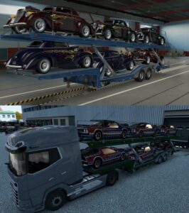 OWNABLE OLD SCS CAR TRANSPORTER TRAILER ETS2 1.50.x - ETS2 Mod Download