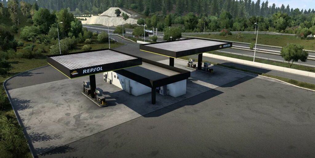 Real Spanish Companies, Gas stations, mupis v1.50.0.9 - ETS2 Mod Download