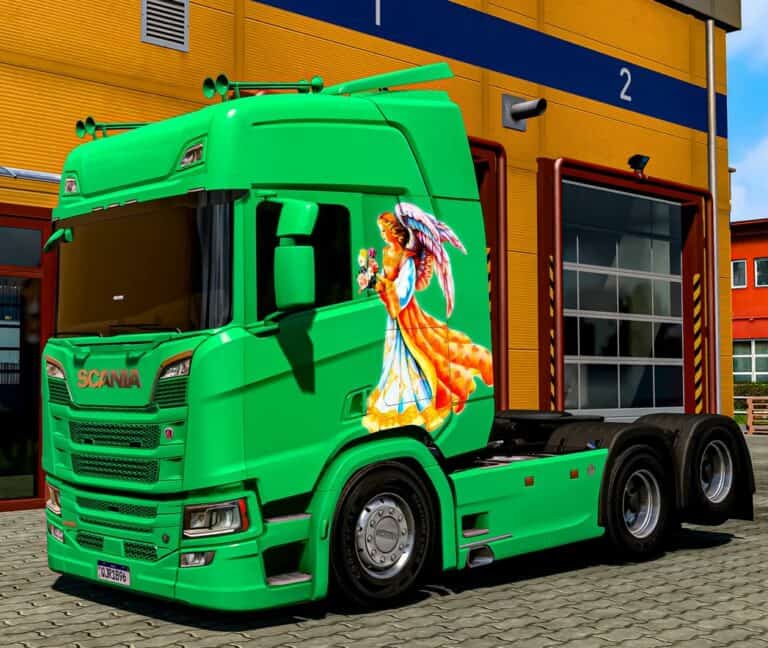 SCANIA R NTG ANGEL GUARD SKIN 1.50.x - ETS2 Mod Download